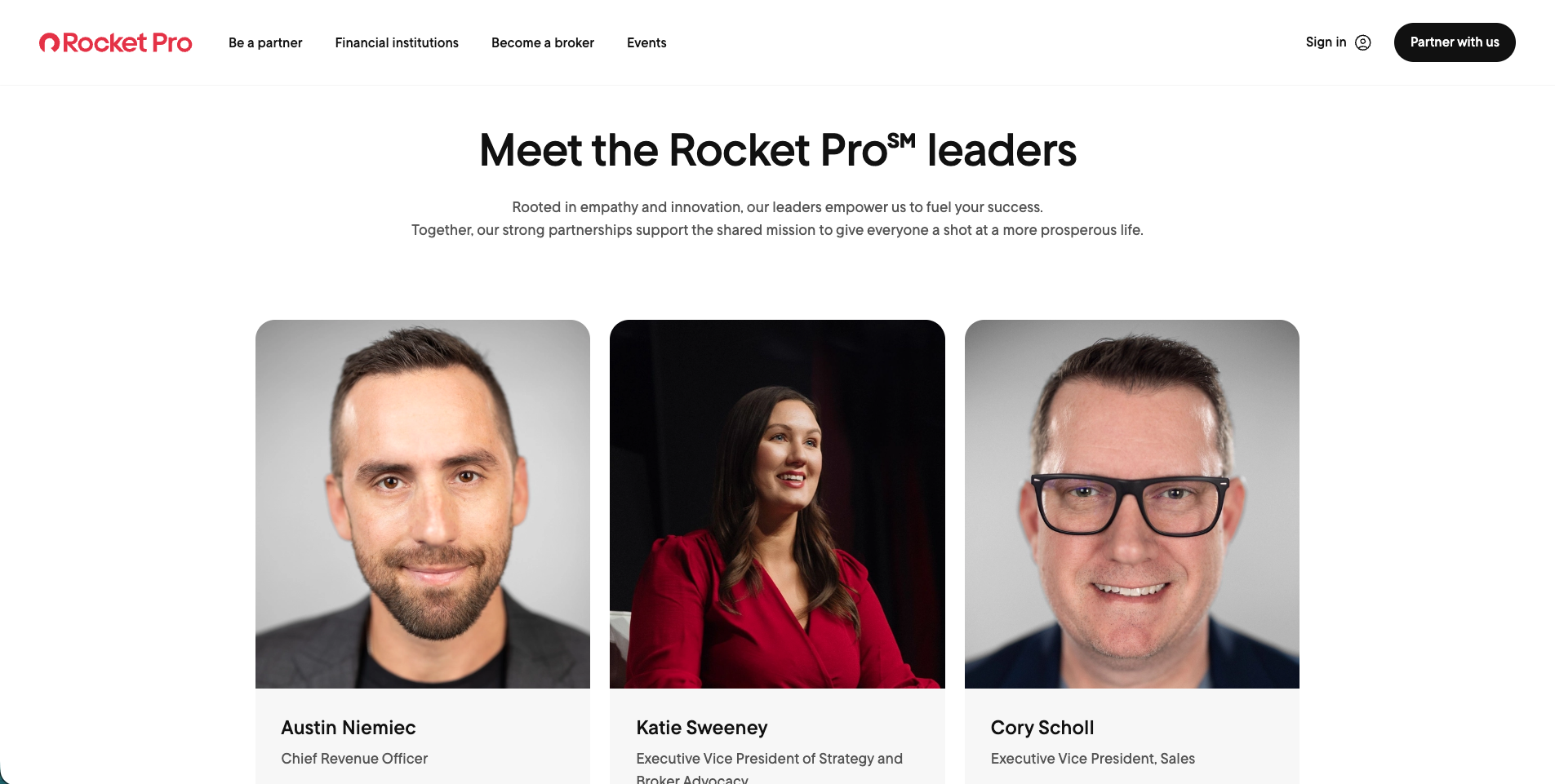Our Leadership - Rocket Pro